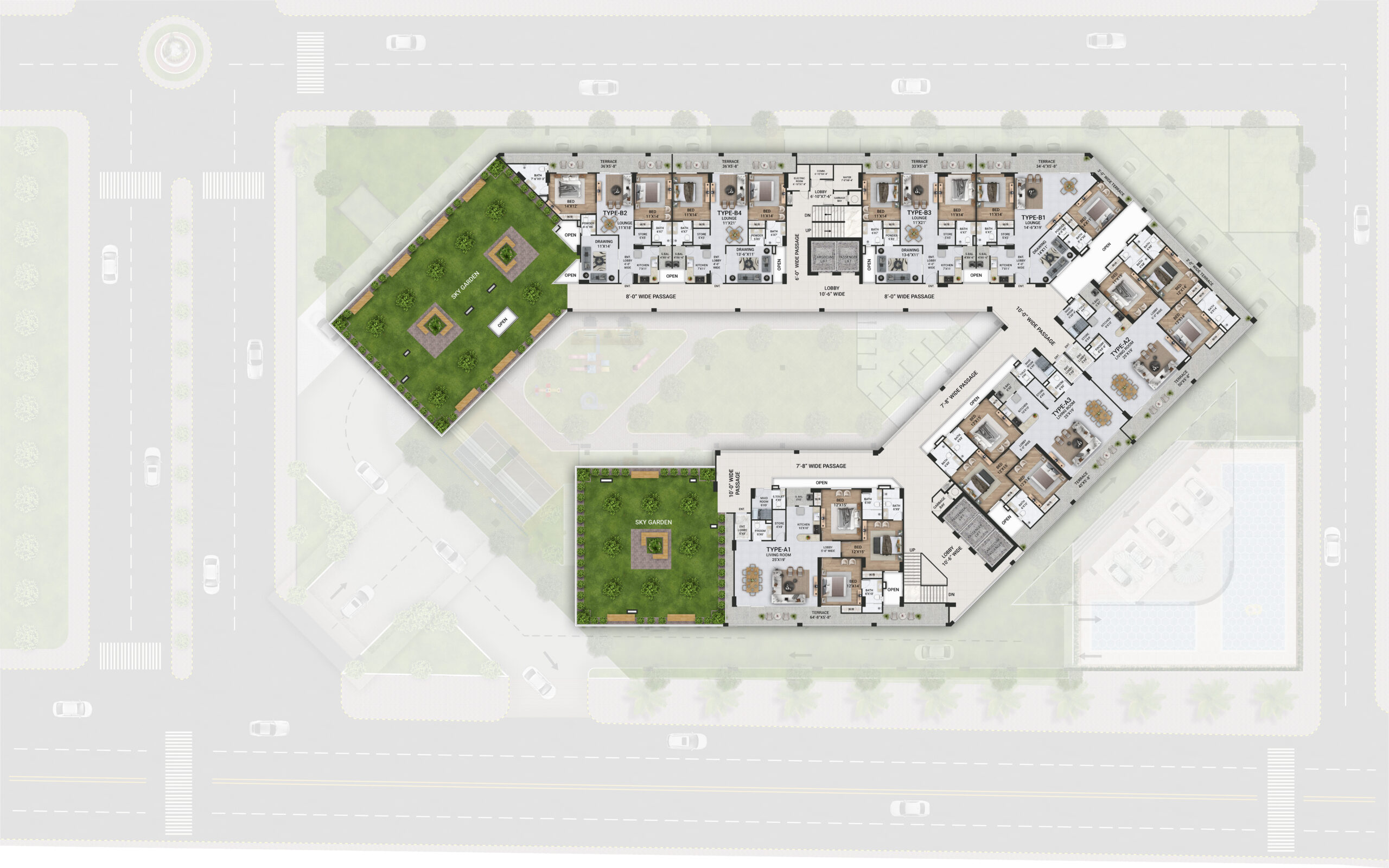 Floor Plan – Hexagone