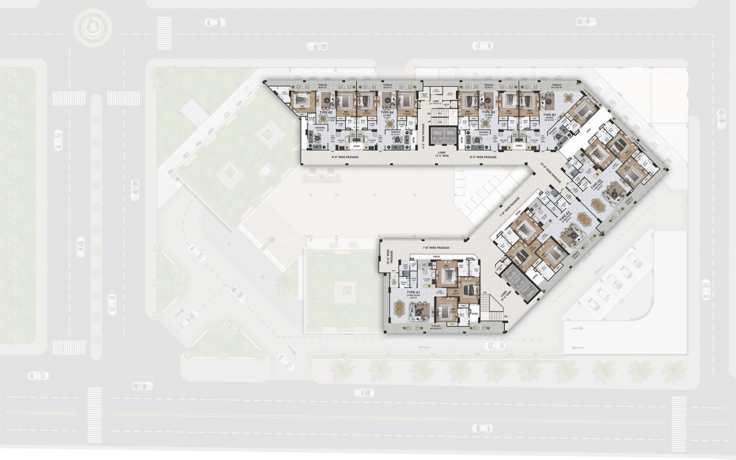 Floor Plan – Hexagone